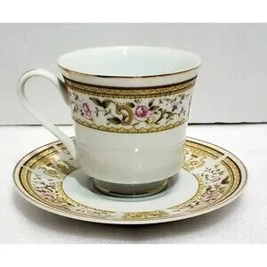 Wallace | Dining | Wallace Heritage Daphne Tea Cup Saucerfloral Gold ...